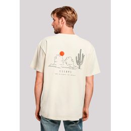 T-Shirt F4NT4STIC "Oversize Escape Discover the World Savannah", Herren, Gr. 4XL, beige (sand), Obermaterial: 100% Baumwolle, oversize, Rundhals, ohne Bündchen, Shirts, Discover the World