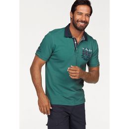 MAN'S WORLD Poloshirt MAN'S WORLD, Herren, Gr. 4XL (68/70), grün (smaragd, grün), Piqué, Obermaterial: 100% Baumwolle. Gewebtes Material: 100% Baumwolle, bedruckt, unifarben, regular fit, Shirts, Kurzarm, mit Polokragen, für sportliche Aktivitäten, Topseller