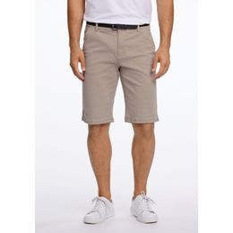 Chinoshorts LINDBERGH "LINDBERGH Chino-Shorts", Herren, Gr. 4XL, dk sand, Obermaterial: 98% Baumwolle, 2% Elasthan, slim fit, Hosen