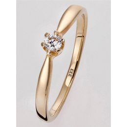 Fingerring Lady Gr. 18, gold (gelbgold 375), Fingerringe, Damen, 18, Gold Metall, Gold, Metall, Fingerring