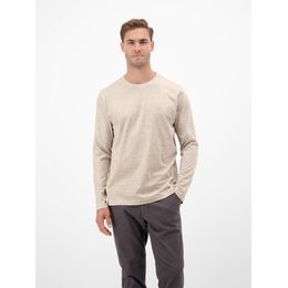 Longsweatshirt Lerros "Lerros Basic-Longsleeve", Herren, Gr. L, sanftes weiß, 100% Baumwolle, Sweatshirts