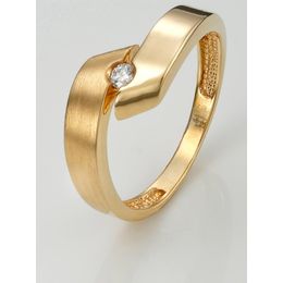 Fingerring Lady Gr. 16, silber (silber vergoldet 925), Fingerringe, Damen, 16, Gold Metall, Gold, Metall, Fingerring