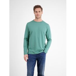 Longsweatshirt Lerros "Lerros Basic-Longsleeve", Herren, Gr. L, fjord blau, 100% Baumwolle, Sweatshirts