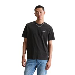 Marc O'Polo T-Shirt MARC O'POLO DENIM "mit großem Foto-Rückenprint", Herren, Gr. L, schwarz, Obermaterial: 100% Baumwolle, unifarben, relaxed fit, Rundhals, Shirts
