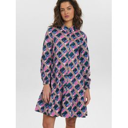 Nümph Jerseykleid NÜMPH "Nümph Dress NUTARTY", Damen, Gr. 40, pink cosmos, Obermaterial: 97% Baumwolle, 3% Elasthan, Kleider