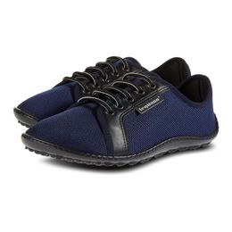 Barfußschuh Leguano "CITY", Damen, Gr. 39, blau (dunkelblau), Lederimitat, Textil, Schuhe Barfußschuh Schnürschuh, mit extrem biegsamer Laufsohle, Freizeitschuh, Halbschuh, Schnürschuh