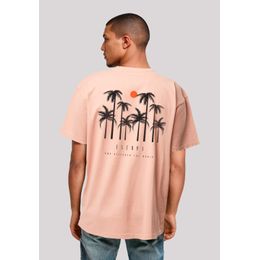T-Shirt F4NT4STIC "Oversize Escape Discover the World Palm Trees", Herren, Gr. 4XL, amber, Obermaterial: 100% Baumwolle, oversize, Rundhals, ohne Bündchen, Shirts, Discover the World