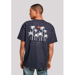 T-Shirt F4NT4STIC "Oversize Discover Palm Trees", Herren, Gr. 4XL, blau (navy), Obermaterial: 100% Baumwolle, oversize, Rundhals, ohne Bündchen, Shirts, Discover the World