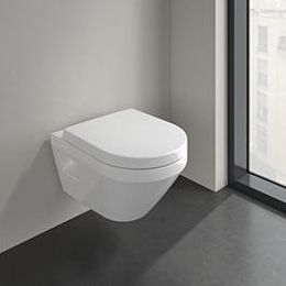 Villeroy & Boch Villeroy und Boch Architectura Wand-Tiefspül-WC 5684C001 37x53cm, rund, TwistFlush, spülrandlos, wandhängend, waagerecht, weiß Alpin