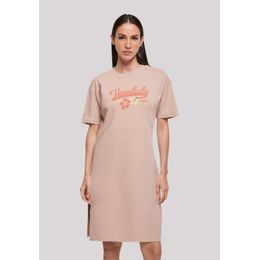 Shirtkleid F4NT4STIC "Honolulu", Damen, Gr. XL, rosa (duskrose), Obermaterial: 100% Baumwolle, oversize, Rundhals, ohne B&uuml;ndchen, Kleider Shirtkleid, Print
