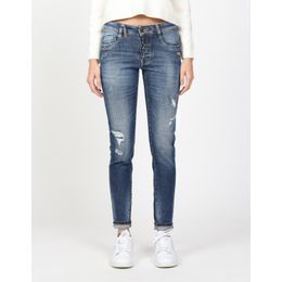 Relax-fit-Jeans Gang "Gang Jeans Relaxed Fit 94GERDA", Damen, Gr. 25, Normalgrößen, blau (denim blau), 70% Baumwolle, 20% Recycelte Baumwolle, 8% Polyester, 2% Elasthan, Jeans