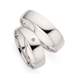 Phoenix Trauring PH&Ouml;NIX "Schmuck Geschenk Partnerring Ehering Trauring Silber 925" Gr. 63, silber (silberfarben), Fingerringe, Damen, 63, 0,01 SI = kleine Einschl&uuml;sse mit Brillant, Silber 925 (Sterlingsilber), 5mm, Trauring, Made in Germany - wahlweise mit oder ohne Brillant