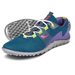 Barfußschuh Leguano "SPINWYN", Damen, Gr. 36, blau (blau kombiniert), Textil, Schuhe Barfußschuh Schnürschuh, für Maschinenwäsche geeignet, Freizeitschuh, Halbschuh, Schnürschuh