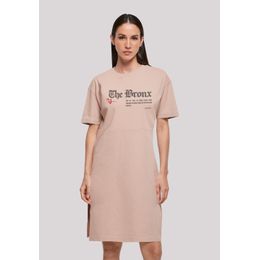 Shirtkleid F4NT4STIC "The Bronx", Damen, Gr. XL, rosa (duskrose), Obermaterial: 100% Baumwolle, oversize, Rundhals, ohne B&uuml;ndchen, Kleider Shirtkleid, Print