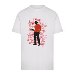 T-Shirt F4NT4STIC "Nightmare On Elm Street Official Freddy Krüger", Herren, Gr. 4XL, weiß, Obermaterial: 100% Baumwolle, regular fit, Rundhals, ohne Bündchen, Shirts, Official Merch