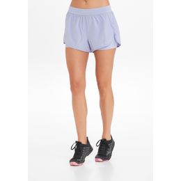 Shorts ELITE LAB "Run", Damen, Gr. 40, EURO-Gr&ouml;&szlig;en, blau (hellblau), 90% Polyester, 10% Elasthan, unifarben, kurz, Hosen Shorts, mit reflektierenden Elementen