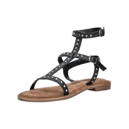 Riemchensandale Lazamani "Lazamani Sandalen Leder", Damen, Gr. 39, schwarz, Leder, Schuhe