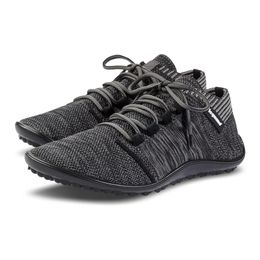 Barfußschuh Leguano "BEAT", Damen, Gr. 46, grau (anthrazit, meliert), Textil, Schuhe Barfußschuh, Freizeitschuh, Halbschuh, Schnürschuh für Maschinenwäsche geeignet