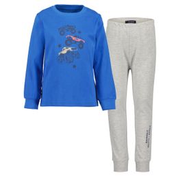 Pyjama Blue Seven, Jungen, Gr. 104 (110), cyan, Jersey, Obermaterial: 100% Baumwolle, bedruckt, meliert, unifarben, relaxed fit normal, Rundhals, Rippbündchen, Homewear-Sets, mit tollem Frontmotiv
