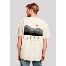 T-Shirt F4NT4STIC "Oversize Escape Discover the World Forest", Herren, Gr. L, beige (sand), Obermaterial: 100% Baumwolle, oversize, Rundhals, ohne Bündchen, Shirts, Discover the World
