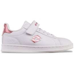 Sneaker Lotto, Mädchen, Gr. 27, pink (weiß, pink), Synthetik, clean, Schuhe, - in kinderfußgerechter Passform