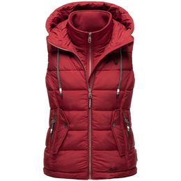 Steppweste Marikoo "Taisaa", Damen, Gr. XS, rot (blood rot), Obermaterial: 100% Polyester Innenmaterial: 100% Polyester, Westen, inklusive Leckerlie-Beutel