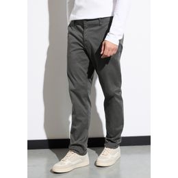 Chinohose Street One MEN, Herren, Gr. 33, Länge 34, iron grau, Web, 98% Baumwolle, 2% Elasthan, unifarben, regular fit lang, Hosen, aus Baumwolle mit Stretchanteil