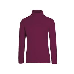Rollkragenshirt TRIGEMA "TRIGEMA Rollkragenshirt", Herren, Gr. L, sangria, 95% Baumwolle, 5% Elastan, Basic, Shirts