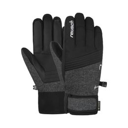 Skihandschuhe Reusch "Fergus GORE-TEX", Damen, Gr. 10, schwarz (dunkelgrau, schwarz), 88% Polyester, 11% Polyurethan, 1% Elasthan, unifarben, Handschuhe, mit wasserdichter und atmungsaktiver Funktion