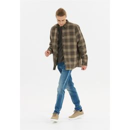 Fleeceshirt WHISTLER "Hobbis", Herren, Gr. 4XL, braun, 60% Baumwolle, 40% Polyester, gestreift, unifarben, normal, ohne Ausschnitt, Shirts, mit zwei praktische Seitentaschen