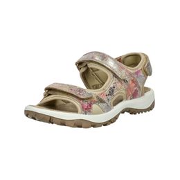 Sandale IMac "IMac Sandalen Veloursleder", Damen, Gr. 39, beige (beige, hellgrau), Veloursleder, Schuhe Sandale