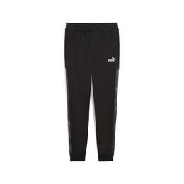 Sporthose Puma "Essentials Camo Jogginghose Herren", Herren, Gr. S, Normalgrößen, schwarz, 66% Baumwolle, 34% Polyester, tarnfarben, regular fit, Hosen