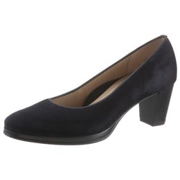 Pumps Ara "ORLY", Damen, Gr. 7 (40,5), blau (13436, 02 blau), Ziegenveloursleder, Schuhe Pumps, Abendschuh, Festtagsschuh,Trichterabsatz, mit kleinem Plateau