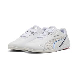 Sneaker Puma "BMW M Motorsport Drift Cat 11 Sneakers Jugendliche", Kinder, Gr. 38,5, wei&szlig; (wei&szlig; cool cobalt blau), Obermaterial: Synthetik, Textil. Futter: Textil. Innensohle: Textil. Laufsohle: Gummi, Schuhe Sneaker