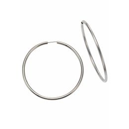 Paar Creolen Firetti "Schmuck Geschenk Silber 925 Basic 2 mm breit" Gr. 50, silber (silberfarben), Ohrringe, Damen, 50, Silber 925 (Sterlingsilber)