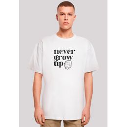 T-Shirt F4NT4STIC "Heroes of Childhood Pinocchio Never Grow Up", Herren, Gr. 4XL, weiß, Obermaterial: 100% Baumwolle, oversize, Rundhals, ohne Bündchen, Shirts, Retro, Heroes of Childhood, TV Serie