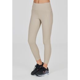 ENDURANCE ATHLECIA Trainingstights ATHLECIA "Aliya", Damen, Gr. 36, EURO-Größen, beige (hellbeige), 75% Nylon, 25% Elasthan, unifarben, Hosen, im stretchy Design mit flachen Nähten