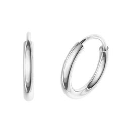 Paar Creolen Firetti "Schmuck Geschenk Silber 925 2,0 mm breit" Gr. 13, silber (silberfarben), Ohrringe, Damen, 13, Silber 925 (Sterlingsilber), Made in Germany