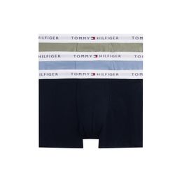 Trunk "3P TRUNK", Kinder, Gr. 128/134, brisk blau, utility sage, desert sky, Jersey, Obermaterial: 95% Baumwolle, 5% Elasthan, Tommy Hilfiger Underwear, körpernah, Unterhosen, mit Logo-Stretchbund