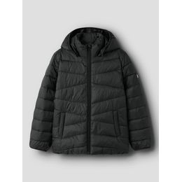 Winterjacke name it "NKFMARBLE JACKET PB", Mädchen, Gr. 116, schwarz, Web, Obermaterial: 100% Nylon, unifarben, regular fit normal, Jacken