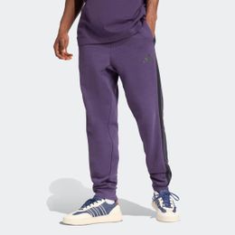 Sporthose adidas Sportswear "M 3S FL TC PT", Herren, Gr. 3XL, N-Gr, schwarz (aurora plum, schwarz), Obermaterial: 55% Baumwolle, 36% Polyester, 9% Viskose, Hosen Sporthose