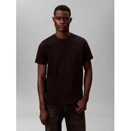 T-Shirt Calvin Klein Jeans "CLASSIC MONOGRAM", Herren, Gr. L, schwarz, Single Jersey, Obermaterial: 100% Baumwolle, unifarben, regular fit normal, Rundhals, Shirts, regular fit, Rundhalsausschnitt