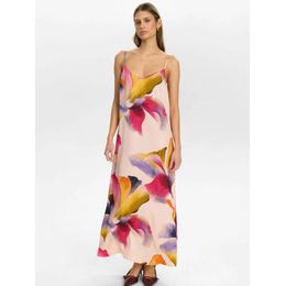 Nümph Spaghettikleid NÜMPH "Nümph Slip dress NUBOTANICA", Damen, Gr. 40, pearl, Obermaterial: 100% Viskose, Kleider