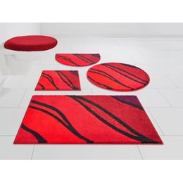 Badematte Grund "Belize, Badvorleger, Badezimmer Teppich, sehr weich" Gr. 1, rot, H:20mm, Polyacryl, Badematten, Badematte, weiche Haptik, auch als 3 teiliges Set erh&auml;ltlich, Made in Europe