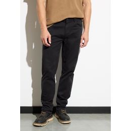 Chinohose Street One MEN, Herren, Gr. 33, Länge 34, schwarz, Web, 97% Baumwolle, 3% Elasthan, unifarben, slim fit lang, Hosen, 5-Pocket-Style