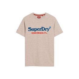 Superdry T-Shirt 'Venue' Herren Größe L beige / dunkelblau / rot