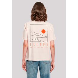 T-Shirt F4NT4STIC "Escape Discover the World Landscape", Damen, Gr. 4XL, rosa (pink), Obermaterial: 100% Baumwolle, oversize, Rundhals, ohne Bündchen, Shirts, Discover the World