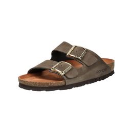 Pantolette Rohde "Rohde Pantoletten Nubukleder", Damen, Gr. 37, braun (mocca), Nubukleder, Schuhe Pantolette