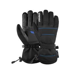 Skihandschuhe Reusch "Crosby R-TEX XT", Damen, Gr. 9, blau (blau, schwarz), 80% Elasthan, 20% Polyester, bedruckt, Handschuhe, in sportlichem Design