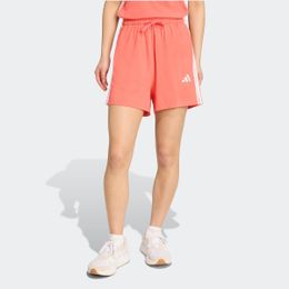 Shorts adidas Sportswear "W 3S SJ SHO", Damen, Gr. M, N-Gr, weiß (semi turbo, weiß), Obermaterial: 93% Baumwolle, 7% Elasthan, Hosen